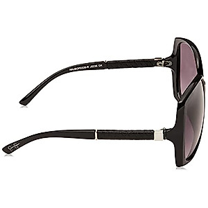 Jessica Simpson Womens J5236 Oversized Rectangular Sunglasses With Uv400 Protection. Glam Gifts For Her, 60 Mm, Black, 60 Mm US