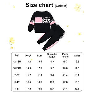 YALLET Toddler Girls Clothes,Baby Girl Fall Outfits Pink Sweatsuit 2 Sets