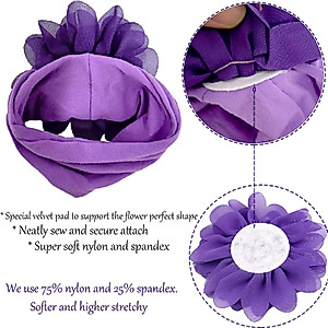 CÉLLOT 20 Colors 4 Inch Chiffon Flower Baby Girls Headbands Soft Elastic Nylon Hairbands for Newborn Infant Toddler Girls Kids