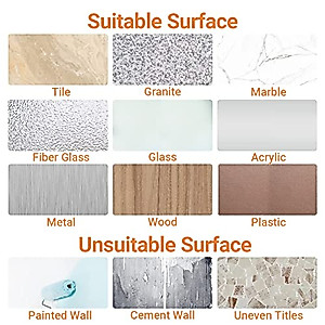 Shower Suction Cup Hooks Heavy Duty Suction Shower Hanger Removable Small Suction Cups with Hooks Towel Wreath Hanger Loofah Hook for Bathroom, Shower Wall, Glass Door, Window - 6 Packs Christmas