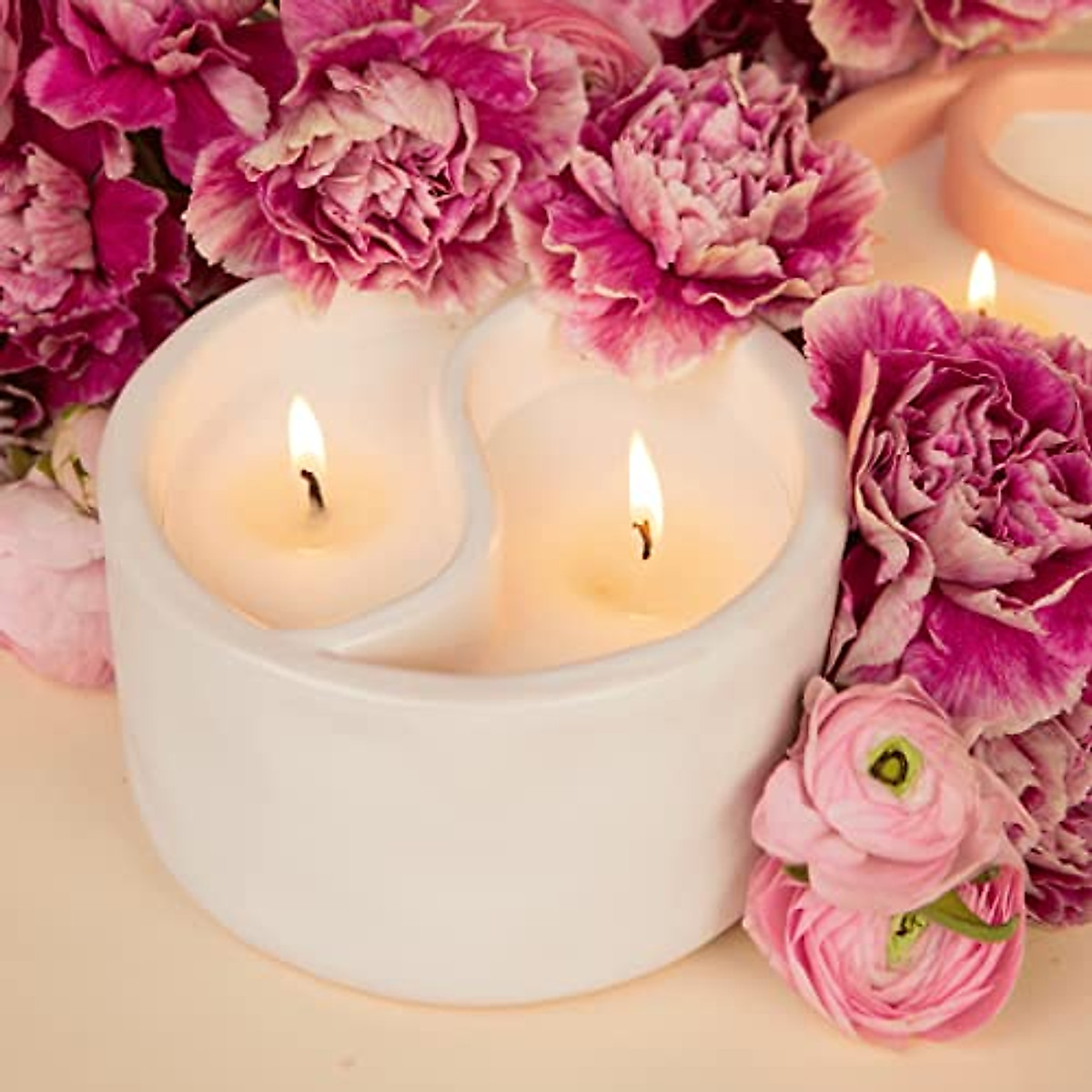 Paddywax Candles YY1004Z Yin & Yang Collection Scented Candle, 11-Ounce, White - Black Salt | Teakwood