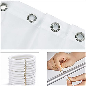 Abstract Shower Curtain 72 X 72 Inches With 12 Hooks Modern Aesthetic Abstract Stripe Shower Curtain Set For Bathtub Bathroom Gray Blue Brown Contemporary Abstract Painting Fabric Shower Curtains