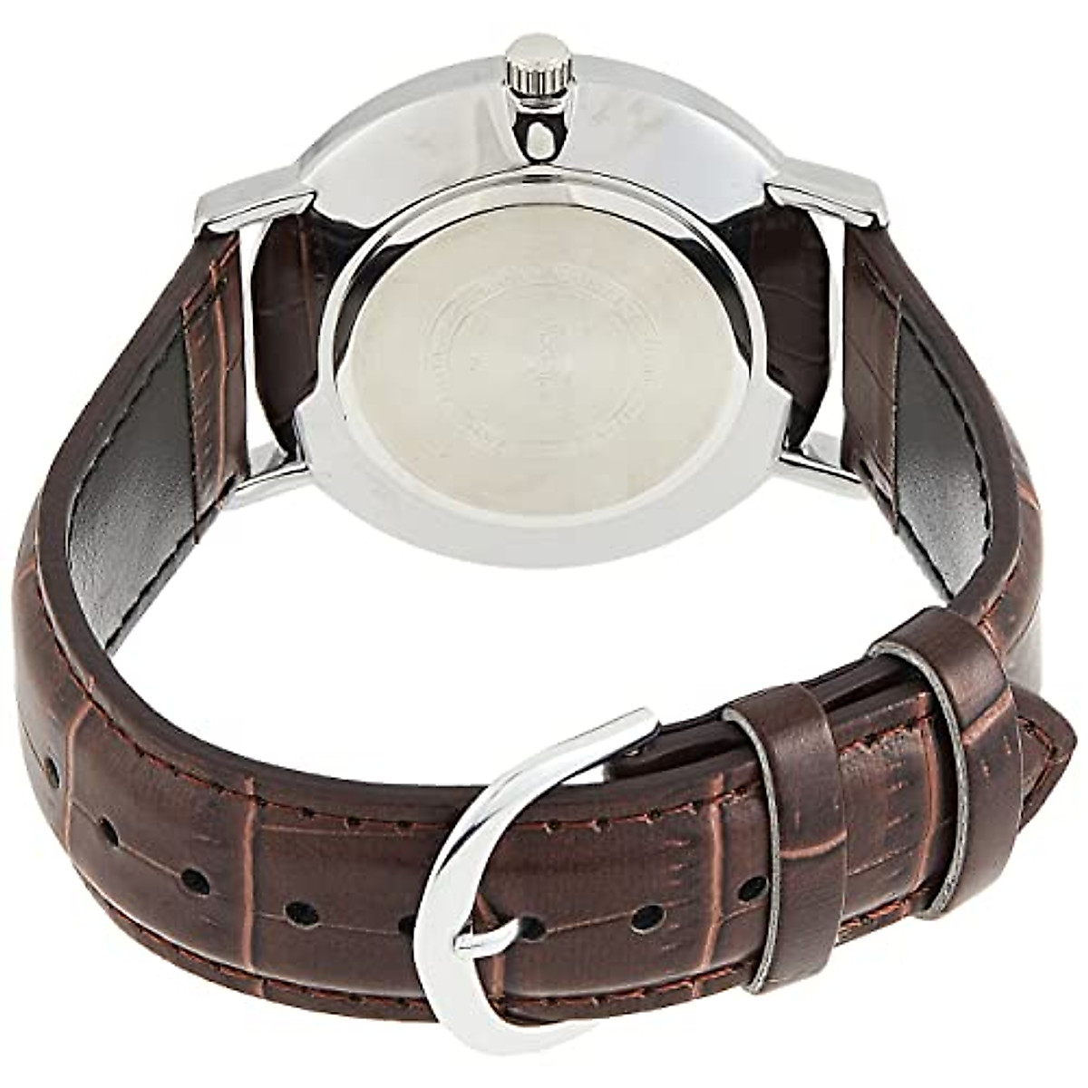 Casio MTP-VT01L-2B Men's Minimalistic Blue Dial Brown Leather Band Analog Watch