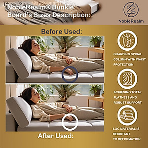 NobleRealm® Bunkie Board | Bed Boards for Under Mattress Support | Full Bed Support Board for Full Size Bed (48'x60' Full Size)