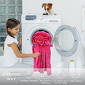 Fleece Pink Throw Blanket for Couch Cozy Soft Blankets & Throws Lightweight Fleece Fall Fuzzy Blanket Couch Chairs Sofa Bedroom Living Room 50x70 inch Boys Girls Adults Student