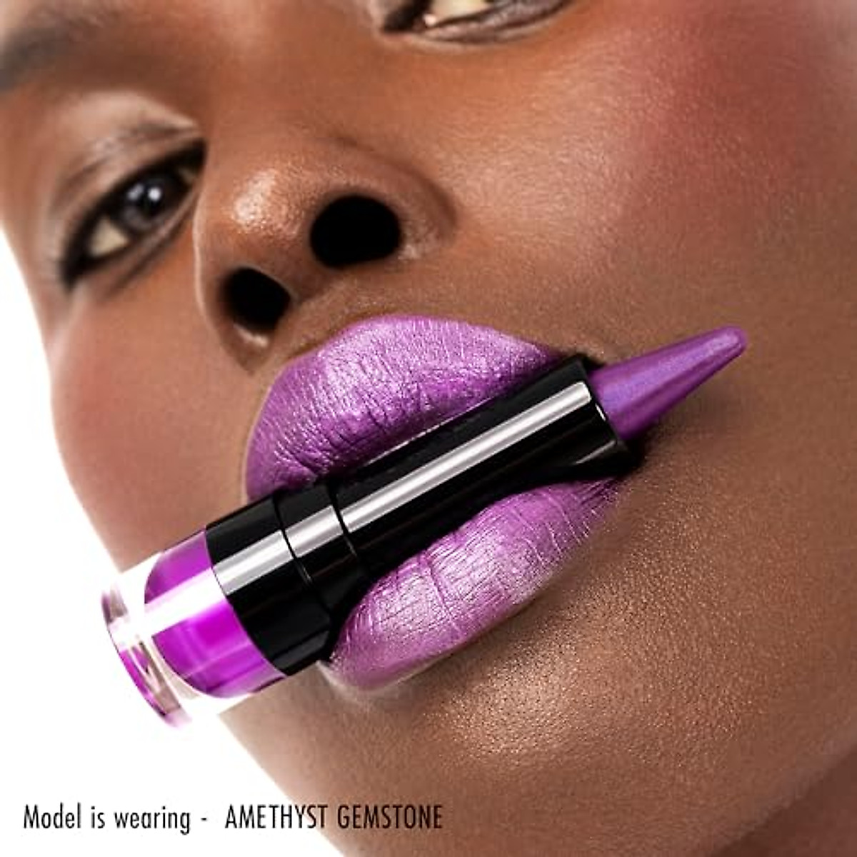 Black Radiance Metalicious Metallic Lipstick Lip Sculptor Amethyst Gemstone (Light Purple)