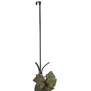 iDesign Axis Easy Reach 24" Quad Hook, Over the Door Towel Holder or Coat Rack for Bathroom, Bedroom, Office Closet Storage, 4.7" x 3.8" x 24", Bronze