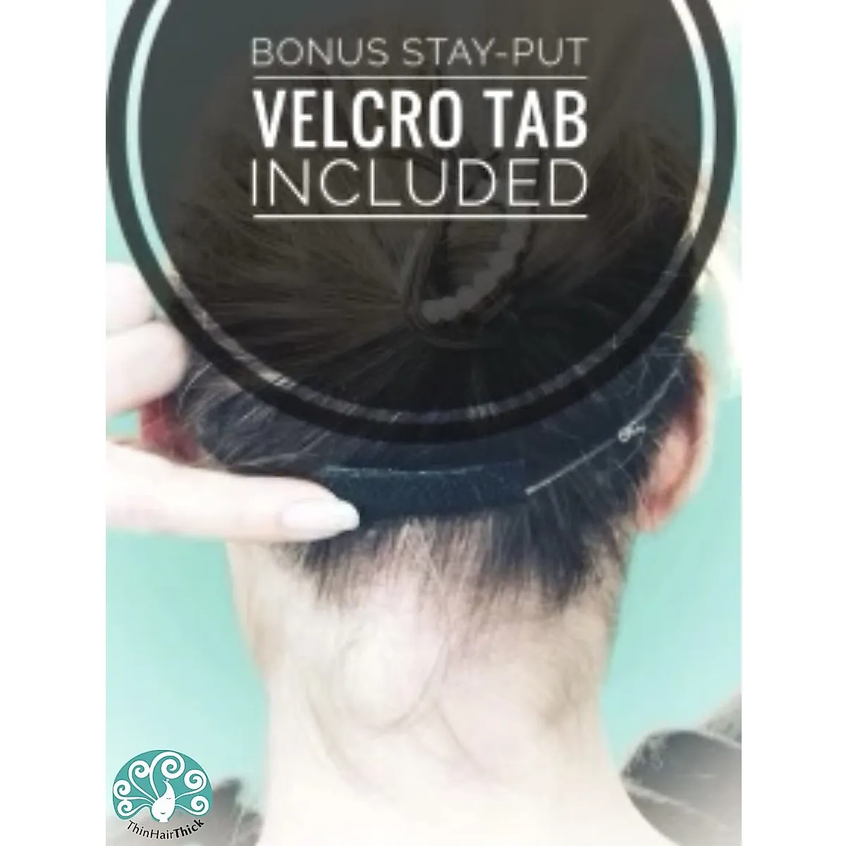 Thin Hair Thick Wig Grip, Topper Grip, Wig band for keeping wigs in place, Velvet Wig Grip, Wig band grip, Hair pieces and wiglets, Bonus stay-put tab included. Patent-pending Wig Top Grip.