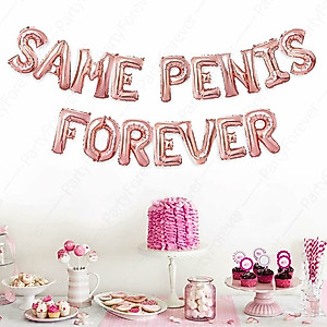 PartyForever Bachelorette Party Balloons Rose Gold 16" Letters - Bachelorette Party Decorations Set - Hen Party Supplies - Bridal Shower Hen Party Decorations Kit