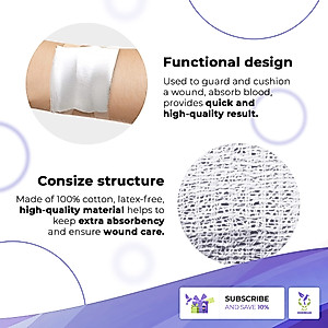 Dukal Woven Gauze Pads 2" x 2". Pack of 100 12-ply Disposable Cotton sponges for Wound Dressing, Cleaning, prepping, or Packing. Sterile, 100% Cotton.