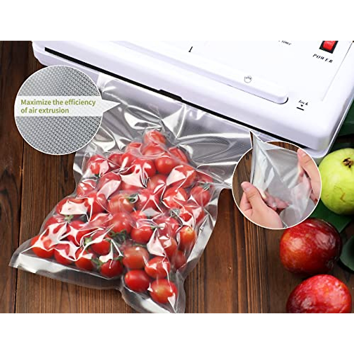 Funnyleaf 100Pk 12" ×16" 8.5mil thick Vacuum Food Sealer Bags with BPA Free and Heavy Duty,Commercial Grade Vacuum Sealer Freezer Bags Compatible with Any Type Vacuum Sealer Machine