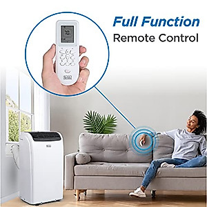 BLACK+DECKER Air Conditioner, 14,000 BTU Air Conditioner Portable for Room and Heater up to 700 Sq. Ft, 4-in-1 AC Unit, Dehumidifier, Heater, & Fan, Portable AC with Installation Kit & Remote Control