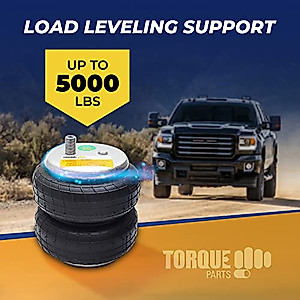 TORQUE Airbag Air Bag Suspension Kit for 1999-2004 Ford F250 F350 and 2008-2010 Ford F250 F350 2WD 4WD F-250 F-350 Super Duty Rear Helper Bag 5000 lbs (Replaces Firestone Ride Rite 2550) (TR2550)