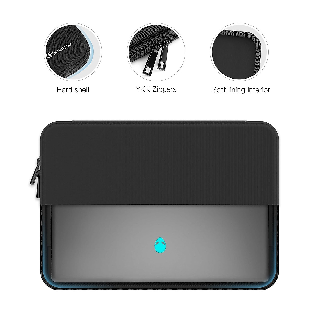 Smatree 15.6 inch Hard Alienware Sleeve Case Only for 15.6 Alienware M15 R7/R6/R5, Alienware M15 R7 15.6inch Laptop Sleeve(Not Fit for 15.6 Dell XPS and 17inch Alienware M17 R3 Laptop!)