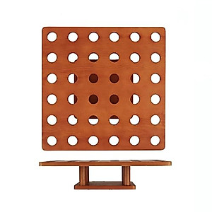 PTILSERY Wood Sushi Rack Square Display Shelf with Holes Ice Cream Cones Holder Ice Cream Presentation Rack for Sweet Shops