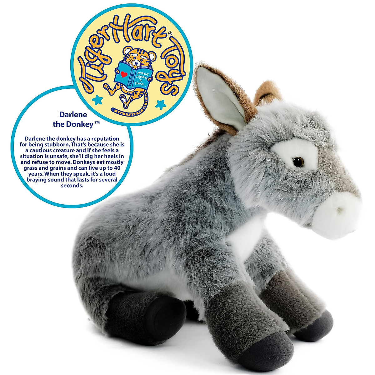 TigerHart Darlene The Donkey - 15 Inch Stuffed Animal Plush