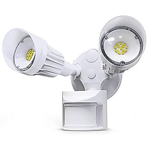 JJC LED Security Lights,Motion Sensor Flood Light Outdoor Fixture,2000LM 20W(120W Equiv.),IP65 Waterproof,5000K Daylight White ETL Listed Outdoor Lighting White (Not Solar Powered)