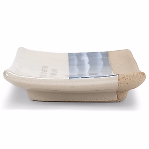 Demdaco Life is Better at the Lake Blue 6 x 3.5 Stoneware Everyday Kitchen Rectangle Spoon Rest