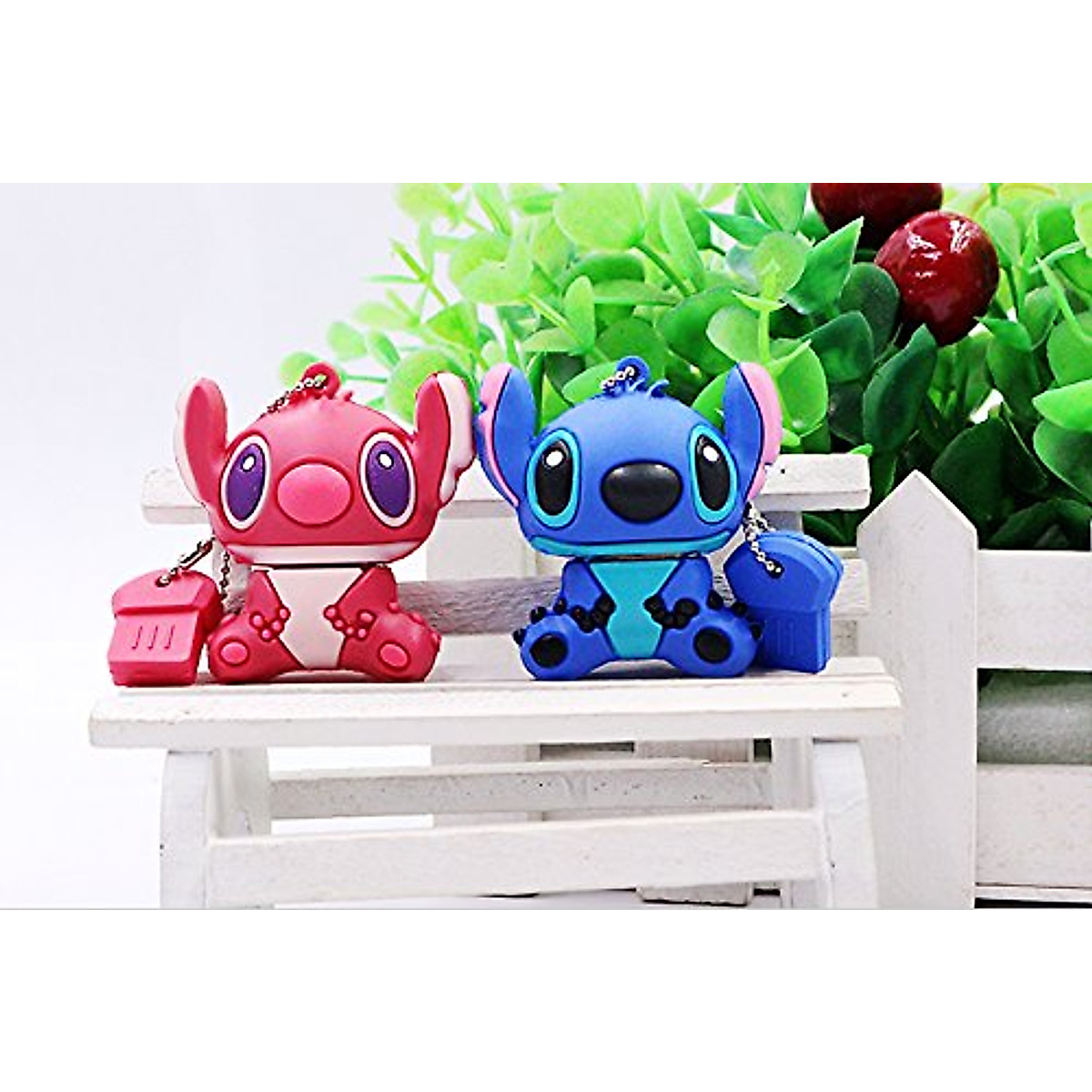 Novelty Stitch Pink Shape Design 16GB USB 2.0 Flash Drive Cute Memory Stick Stitch Thumb Drive Data Storage Pendrive Cartoon Jump Drive Gift (Stitch pink-16GB)