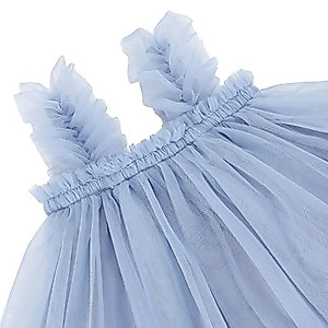 Easter Gift for Baby Girls Infant Wedding Flower Dresses Newborn Blue Cake Wild Tutu Birthday Dresses for Baby Girls B Dusty Blue 9 Months