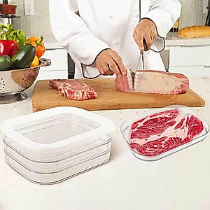 Food Storage Containers, Airtight Refrigerator Bacon Luncheon Meat Containers, Meal Prep Containers for Salami, Cold Cuts, Turkey, Bologna, Deli and Luncheon Meats, BPA Free, 18.6 Ounces (3/4 Layer)