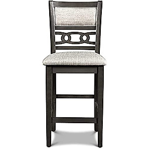 New Classic Furniture Gia 5-Piece Counter Dining Table Set, 42.25-Inch, Gray