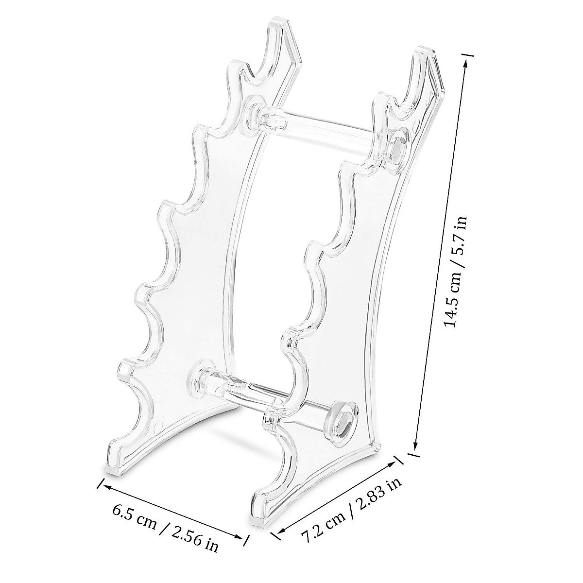 4 Pieces Plastic Pen Display Stand 6 Slots Pen Holder Eyebrow Pen Display Stand Makeup Brush Rack Organizer for Home School and Office Store Use