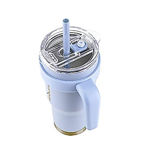 Reduce 24 oz Tumbler with Handle and Straw - Stainless Steel with Sip-It-Your-Way Lid - Keeps Drinks Cold up to 24 Hours - Sweat Proof, Dishwasher Safe, BPA Free - Glacier, Opaque Gloss