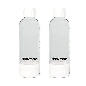 DrinkMate Carbonation Bottles (2 Pack) (1L, White)