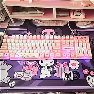 Kawaii Desk Pad Anime Mouse Pad XLarge Size, Kawaii Desk Cccessories Gaming Mousepad Kawaii Room Decor for Girls