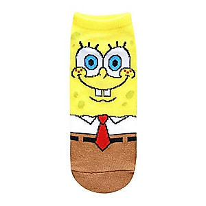 Hyp Spongebob Squarepants and Patrick Juniors/Womens 5 Pack Ankle Socks