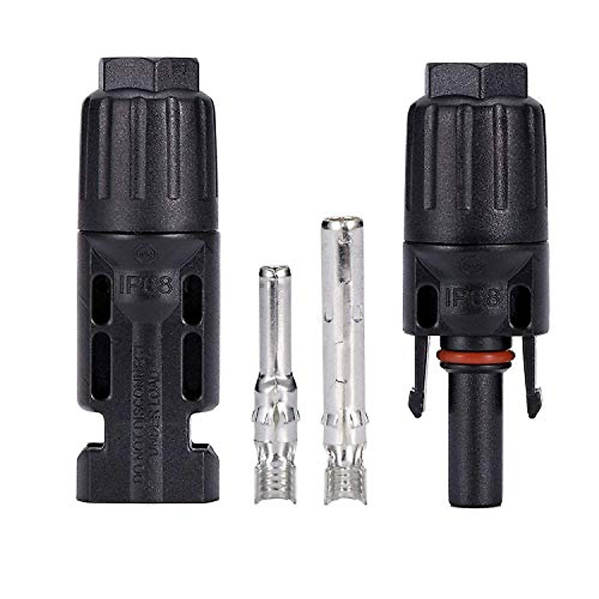 Sunway Solar Panel Cable Connectors 8pairs for Connecting Solar Connector Adapters with Assembly Tool Spanners for Connecting Solar Panels Extension Cable, 10 awg PV Wire,Solar Controller Regulator