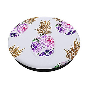 Flower Pineapple Purple Phone Popper PopSockets Swappable PopGrip