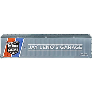 Hot Wheels Jay Leno's Garage Container Set, 5 1:64 Scale Premium Cars in Collectible Container, Metal/Metal & Realriders, Gift for Collectors