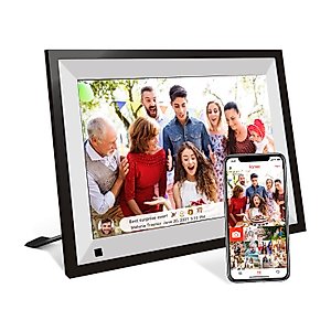 Digital Picture Frame 10.1 Inch Large Digital Photo Frame with IPS Full HD Touchscreen, 32GB WiFi Smart Frame Share Photos and Videos Instantly from Anywhere via Frameo App