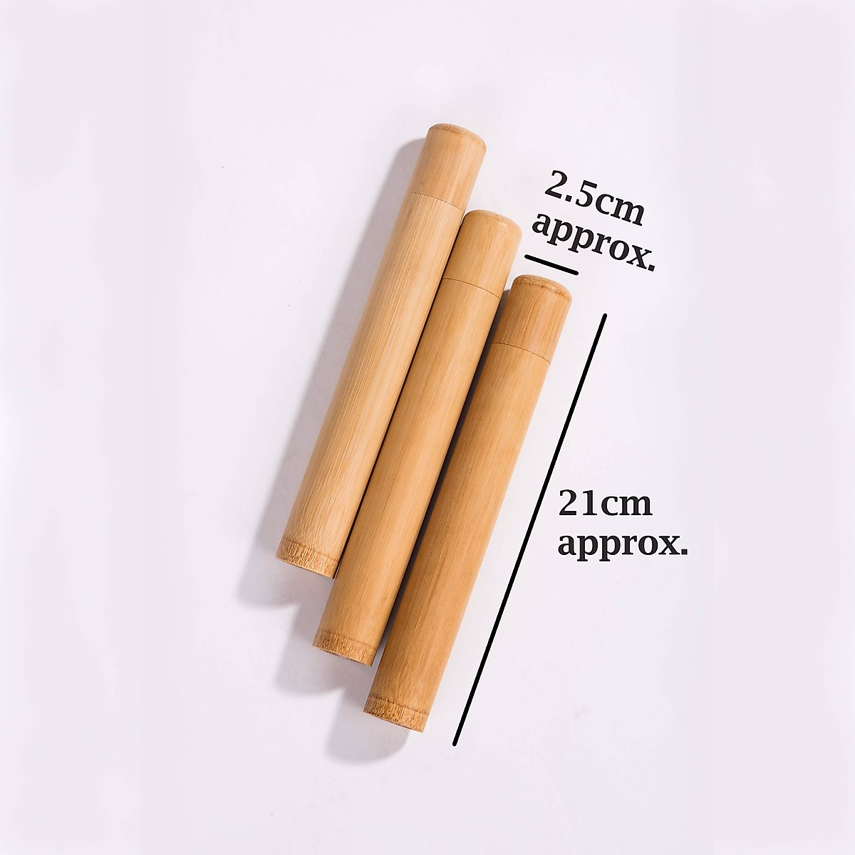 Bamboo Toothbrush Travel Case Pack of 6 Biodegradable and Eco Friendly