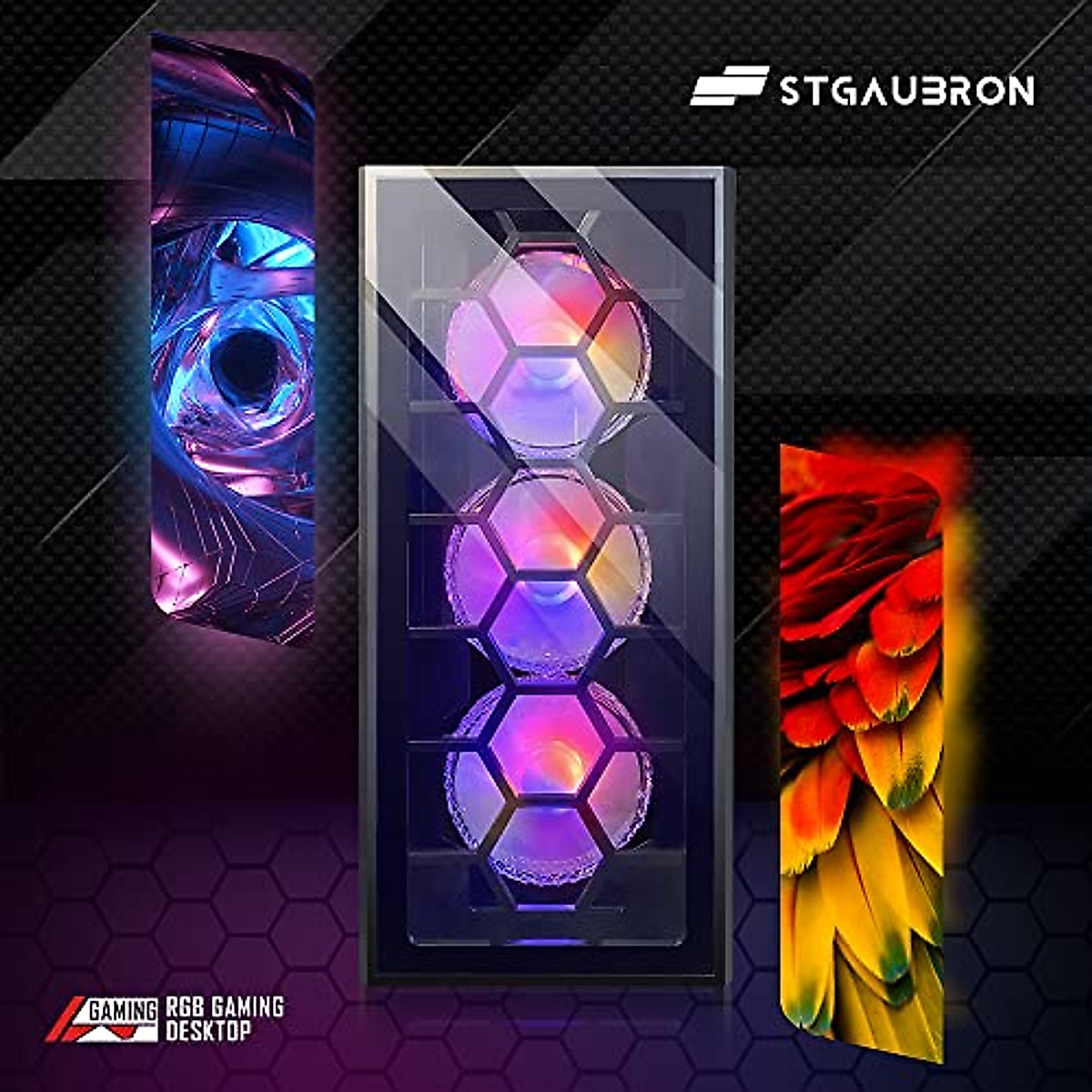 STGAubron Gaming Desktop PC,Intel Core i7 3.4G up to 3.9G,GeForce RTX 2060 Super 8G GDDR6,32G,1TB SSD,WiFi,BT 5.0,RGB Keybaord,RGB Mouse,RGB Mouse Pad,RGB BT Sound Bar,RGB Bluetooth Headset Mic,W10H64