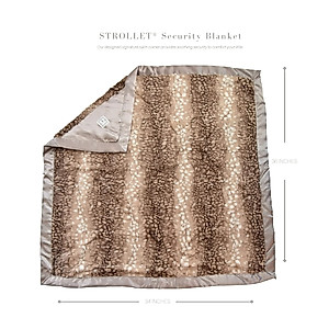 Zalamoon Strollets Plush Baby Toddler Soft Blanket with Satin Trim Corner for Soothing (Fawn)