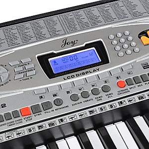 Joy LCD Screen 54-Key Portable Electronic Keyboard for Beginners with Power Supply