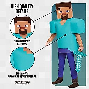 Steve Deluxe Minecraft Costume, Multicolor, Medium (7-8)