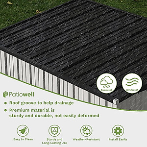 Patiowell 6x4 FT Outdoor Storage Shed, Water-Resistance Metal Outdoor Sheds with Vents & Lock, Garden Shed of Galvanized Steel for Lawn, Patio, Backyard Garden Tools, Bikes, White