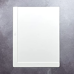 Waffle Flower Stencil Mat - Matte White Silicone Craft Mat w/Storage Bag for Ink Blending. Non-Slip, Waterproof, Heat-Resistant, Non-Stick and Non-Reflective. 9x12" Open Edge for Bigger Media Sizes.