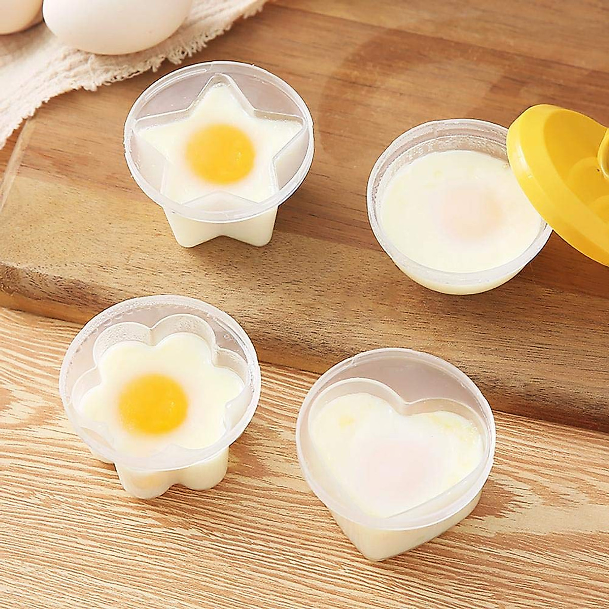Egg egg Boiler HEITIGN 15 * 14 * 7 4 PCS Silicone Egg Poaching Cups Egg Cooker Nonstick Poached Egg Maker for Cooking Breakfast Egg Sandwiches