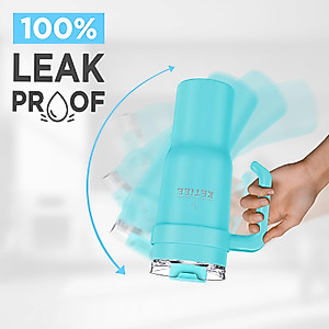 KETIEE 40 oz Tumbler with Handle Straw Lid and Carrier Bag, Leak-proof Stainless Steel Vacuum Insulated Travel Mug, Reusable Water Jug, Car Coffee Cups with Sleeve, Keeps Cold or Hot, Dishwasher Safe