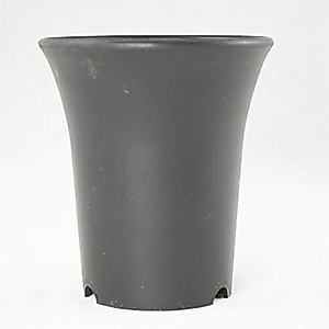 8 Mix Square/Round Black Plastic Cascade Bonsai, Succulent & Orchid Planter - 3"/3.75"