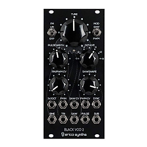 Erica Synths Black VCO V2 Analog Eurorack Oscillator Module (BkVCO2d1)
