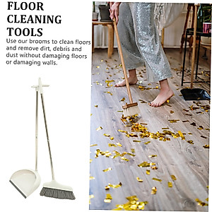 Ipetboom 1 Set Metal Broom Set Broom Office Plastic Dustpan Broom Dustpan Broom Dustpan Set Simple Suite Indoor Set Household Broom and dust pan The pet Broom with Dustpan