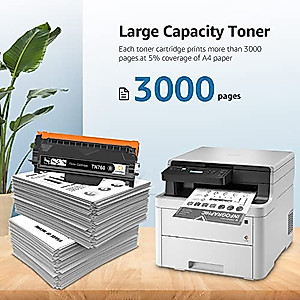 ColorKing TN760 TN730 Toner for Brother Printer Replacement TN-760 TN-730 Toner Cartridge Black High Yield Compatible for Brother HL-L2370DW HL-L2350DW HL-L2395DW MFC-L2710DW MFC-L2750DW (4 Pack)