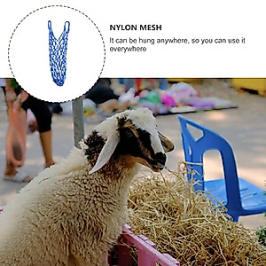 iplusmile 2 pcs Treat Coop Mesh Fruit Horses& Large Gooseblue for Feeder Practical Full Waste Nets Chicken Farm Bag- Hay Rope Net- Vegetable Holder Net Simulates Tote Goat Poultry Small
