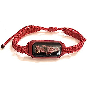 Chavarrieta Red Thread Bracelet Pulsera Roja de hilo de la Santa Muerte, Black
